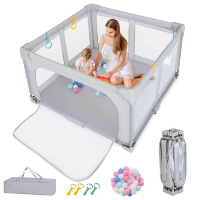 Box per bambini 127 x 127 cm senza montaggio, Recinto pieghevole per ...