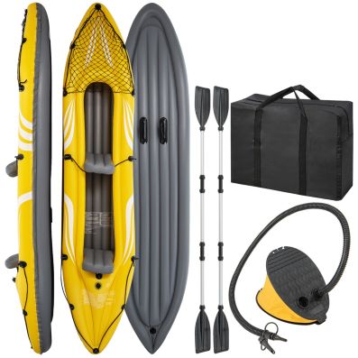 Set di kayak gonfiabile per 2 persone con sedili rimovibili remi in ...